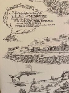 Illustrated Map of Mendocino, 1975